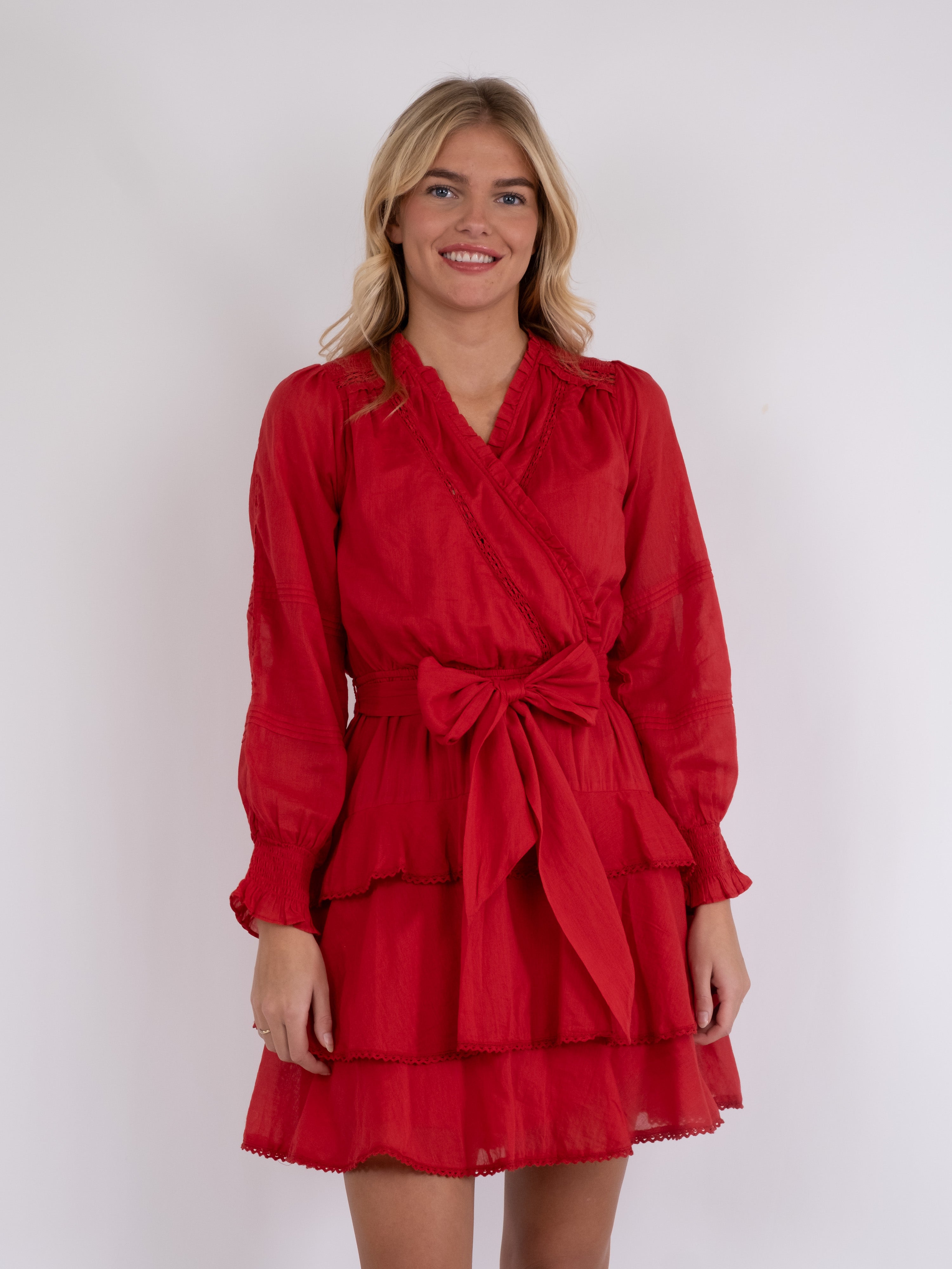 Ada S Voile kjole - Rød