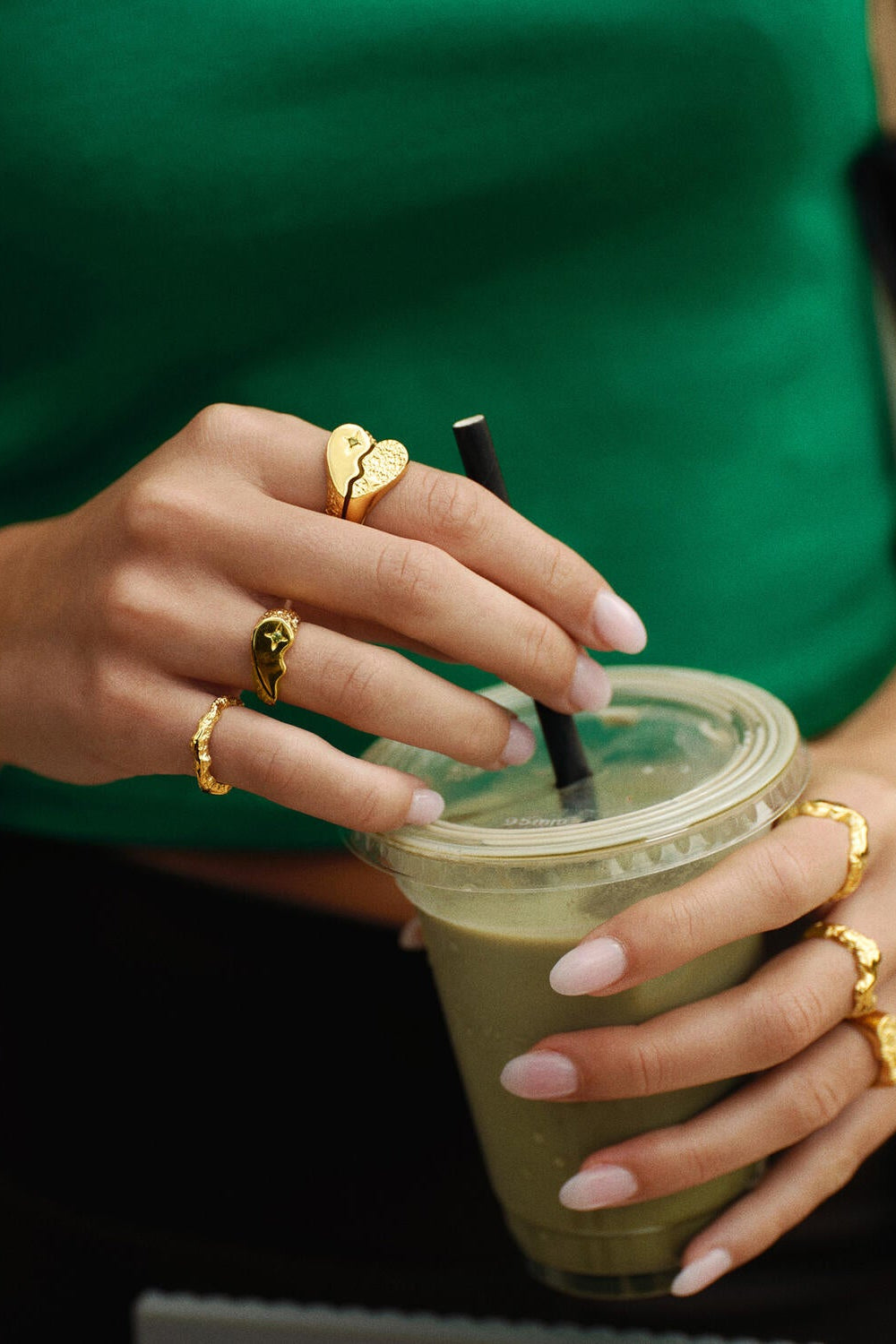 Shiny BFF Sparkly ring - forgyldt