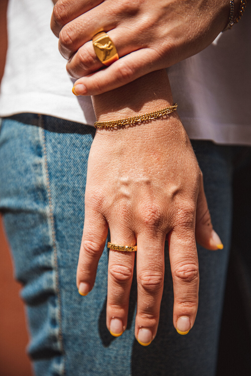 IX Crunchy Class ring - forgyldt