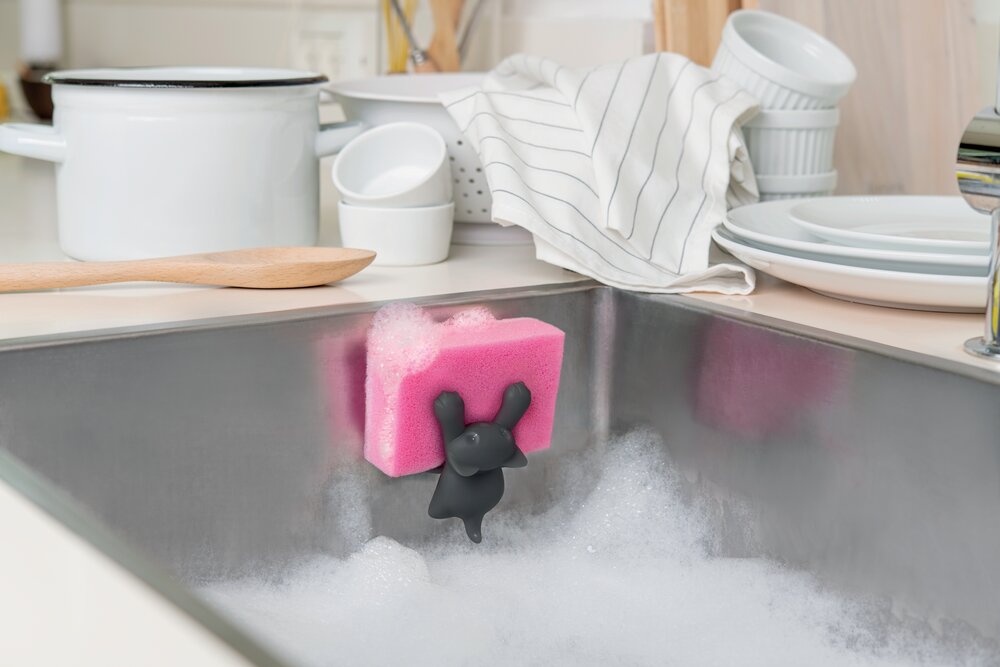 Scrubby holder til svamp - sort