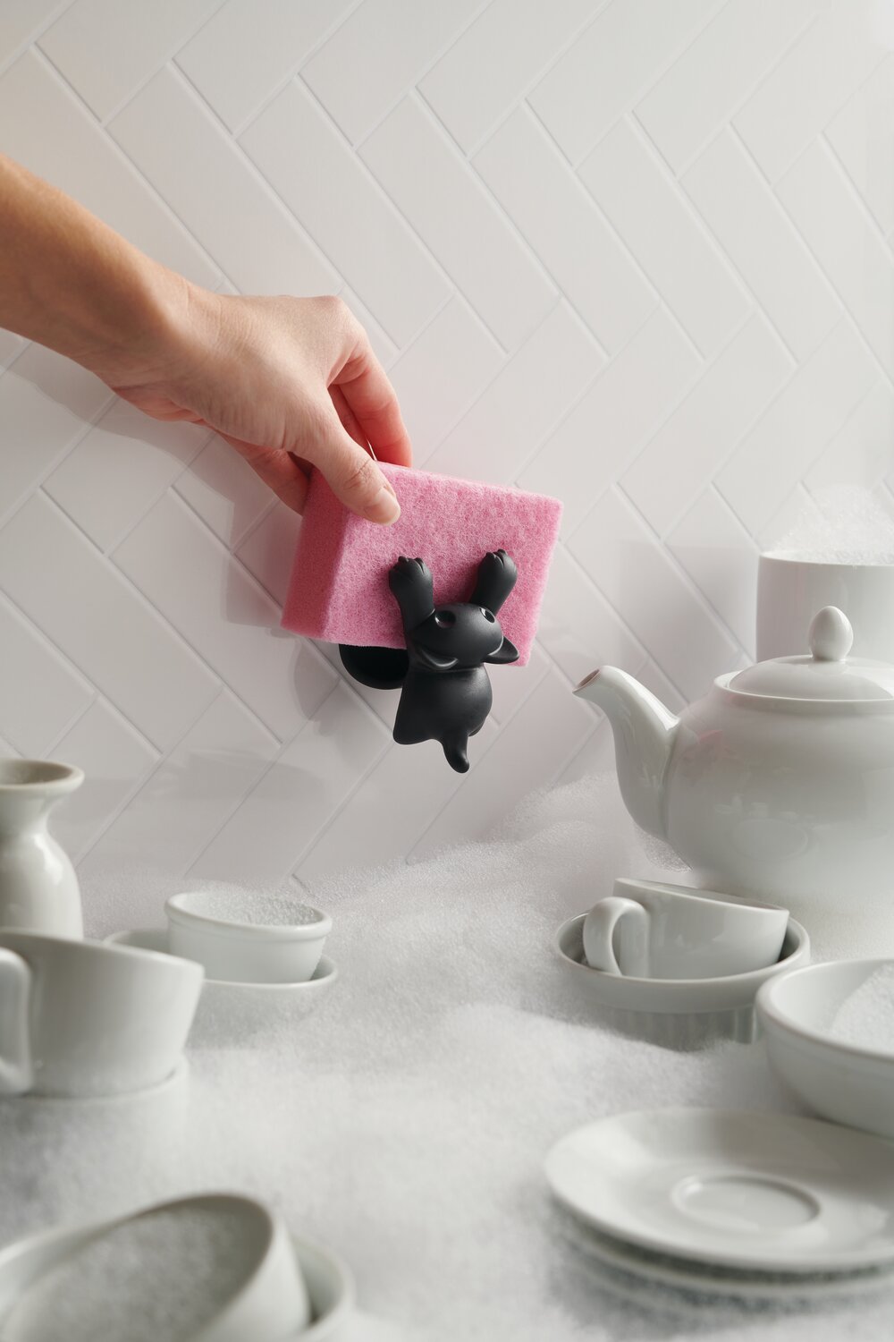 Scrubby holder til svamp - sort