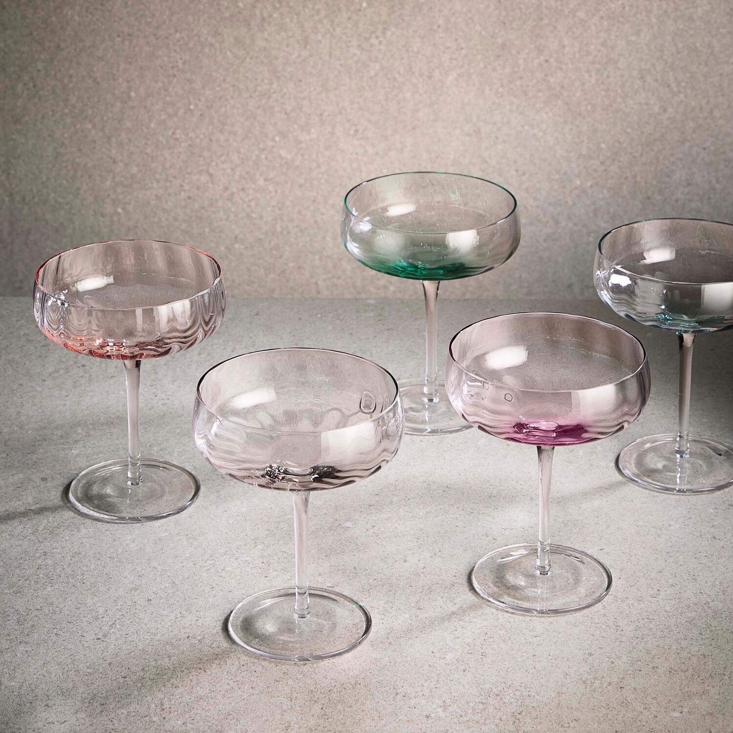 Sonja champagne/cocktailglas - Raspberry Red