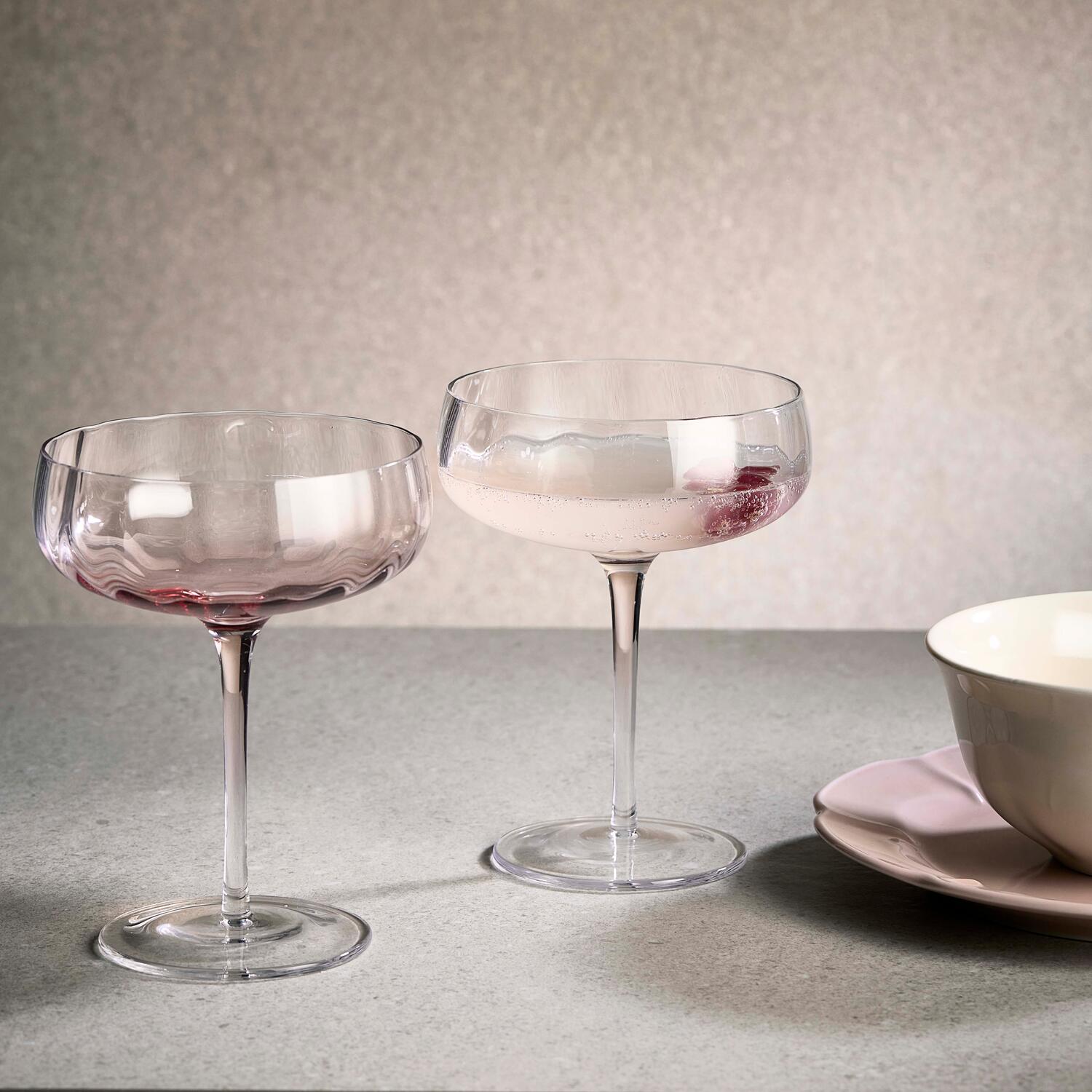 Sonja champagne/cocktailglas - Raspberry Red