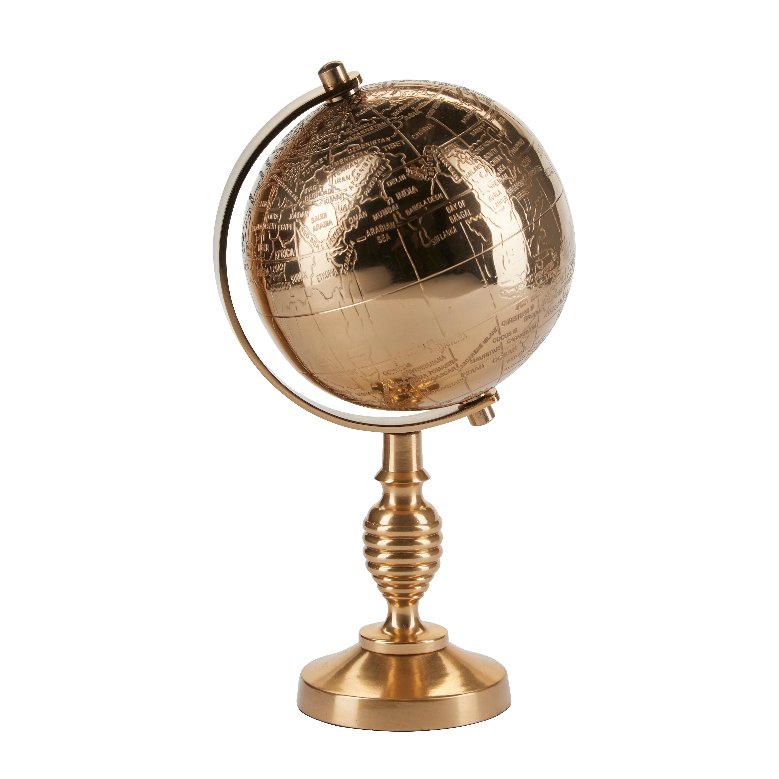 Globus, guld - Ø15 x H16 cm.