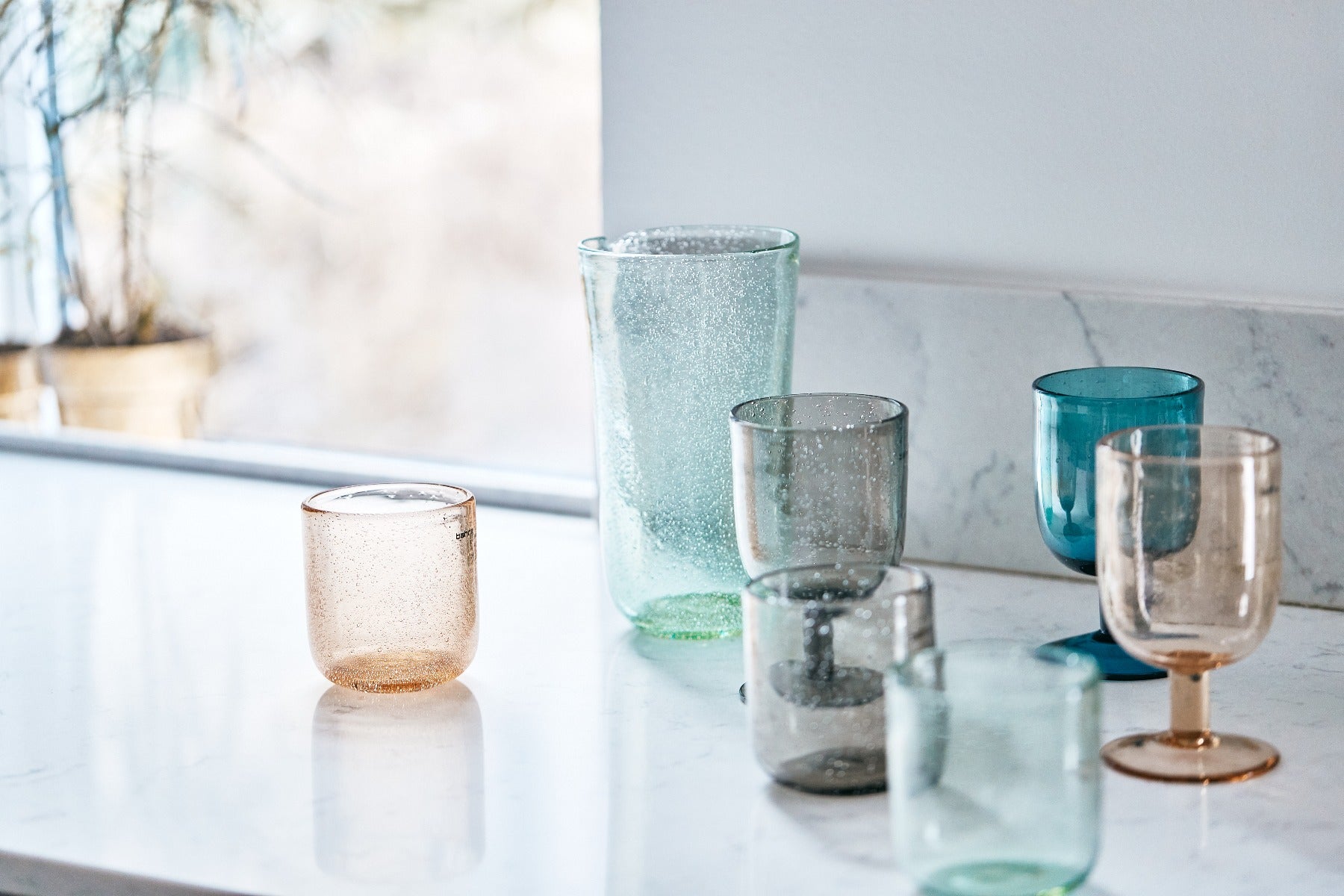 Køb Vandglas - grøn fra Bahne Interior | Bahne.dk