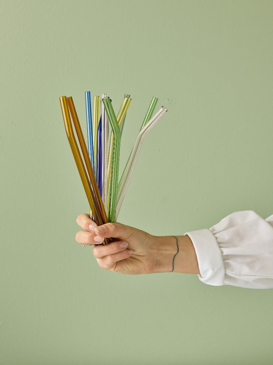 Køb Sugerør i glas - 6 stk. fra Bahne Interior | Bahne.dk